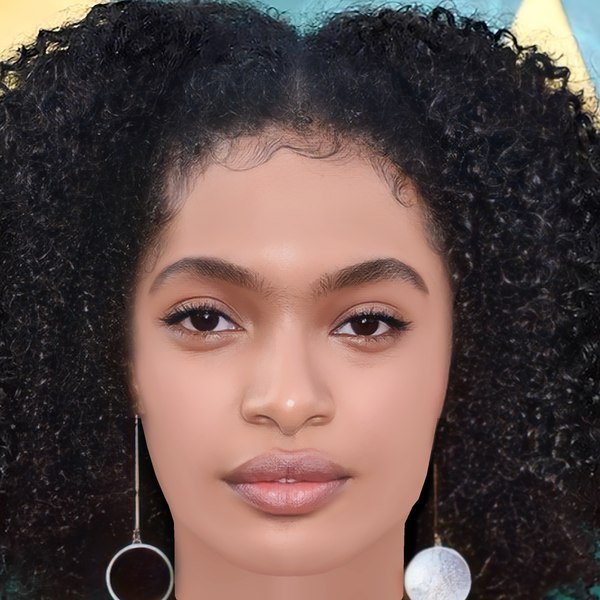 modelo 3d Cabeza de Yara Shahidi - Sin pelo - Cabeza de baja poli para ...