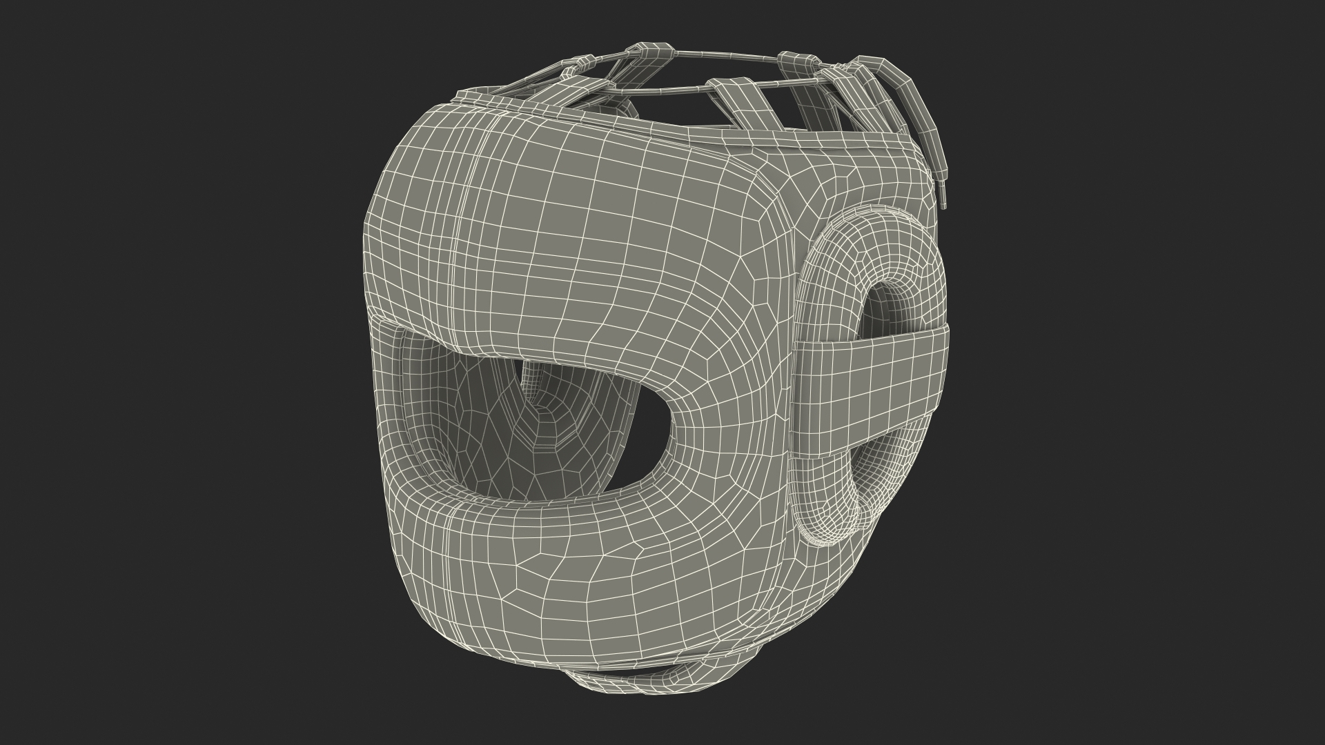 Face Protector Boxing Helmet Closed Type For Sparring Black 3D Model ...