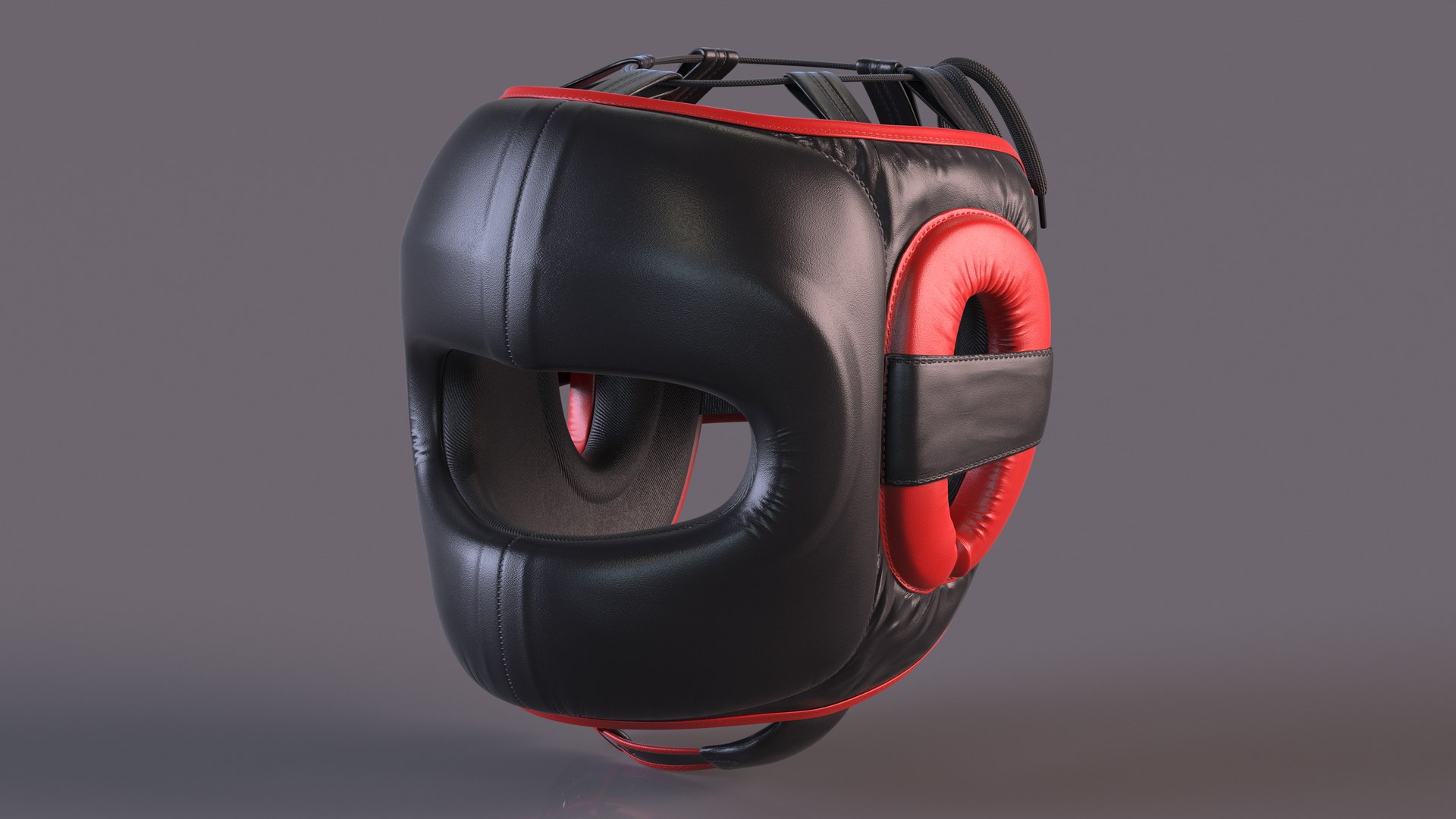 Face Protector Boxing Helmet Closed Type For Sparring Black 3D Model ...