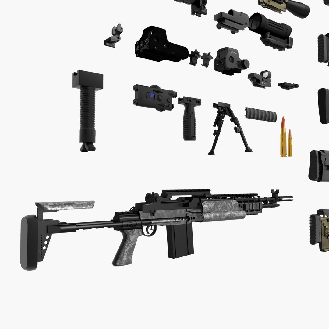 3d Model Sniper Pack Rifles