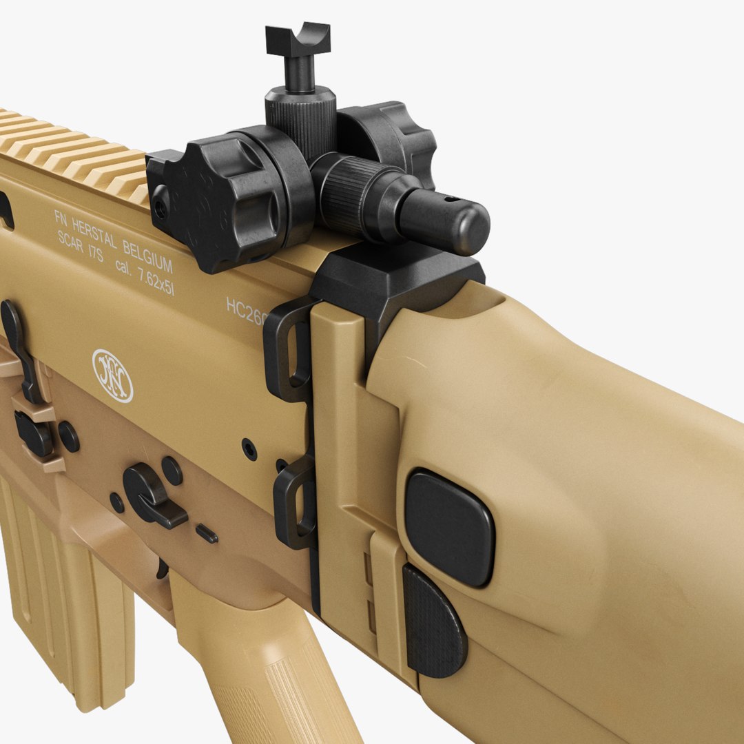 Scar rifle 3D model - TurboSquid 1172972