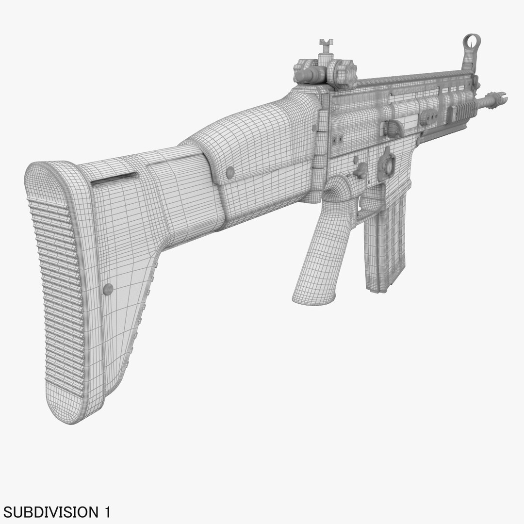 Scar Rifle 3D Model - TurboSquid 1172972