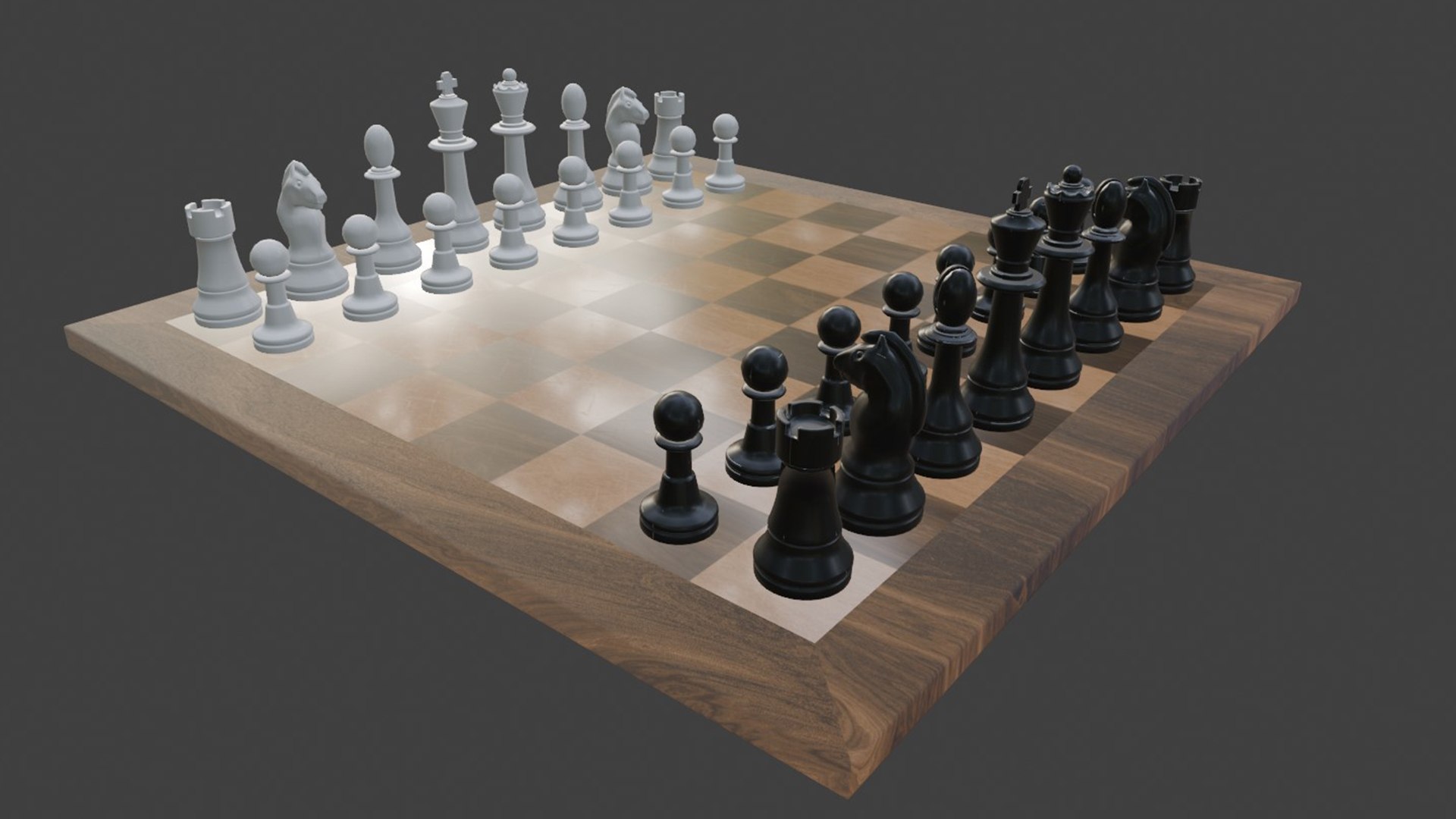 3D Chess Set Pawn Knight Bishop Queen Rook King - TurboSquid 2183401