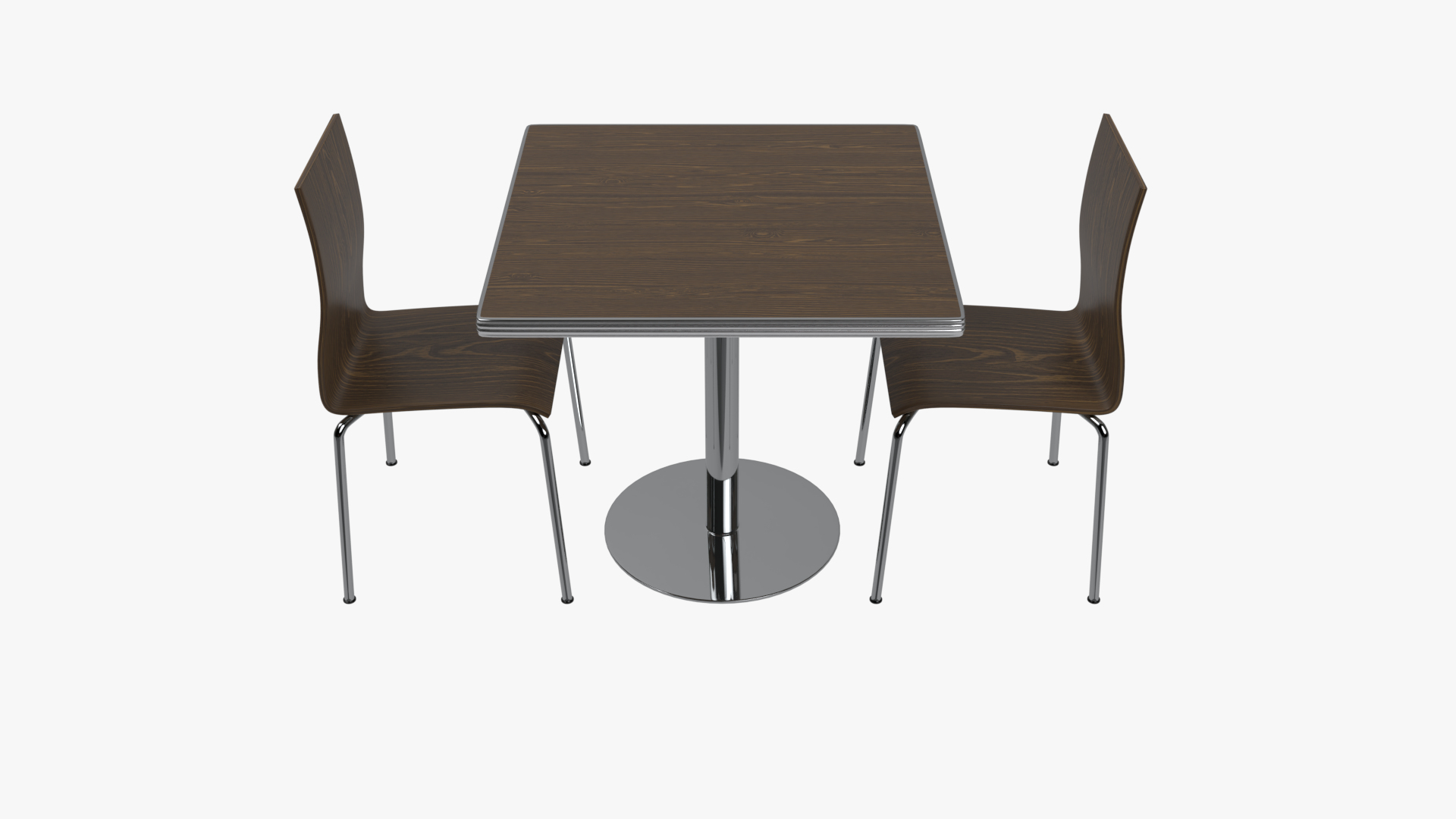 Cafe Table And Chairs Set 3D Model - TurboSquid 1731622