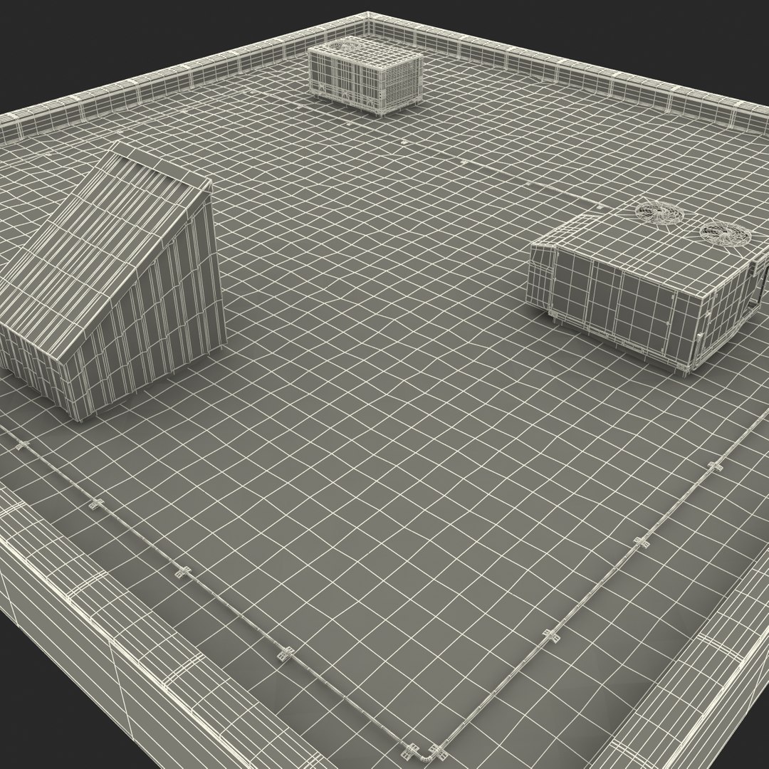 3d rooftop roof model