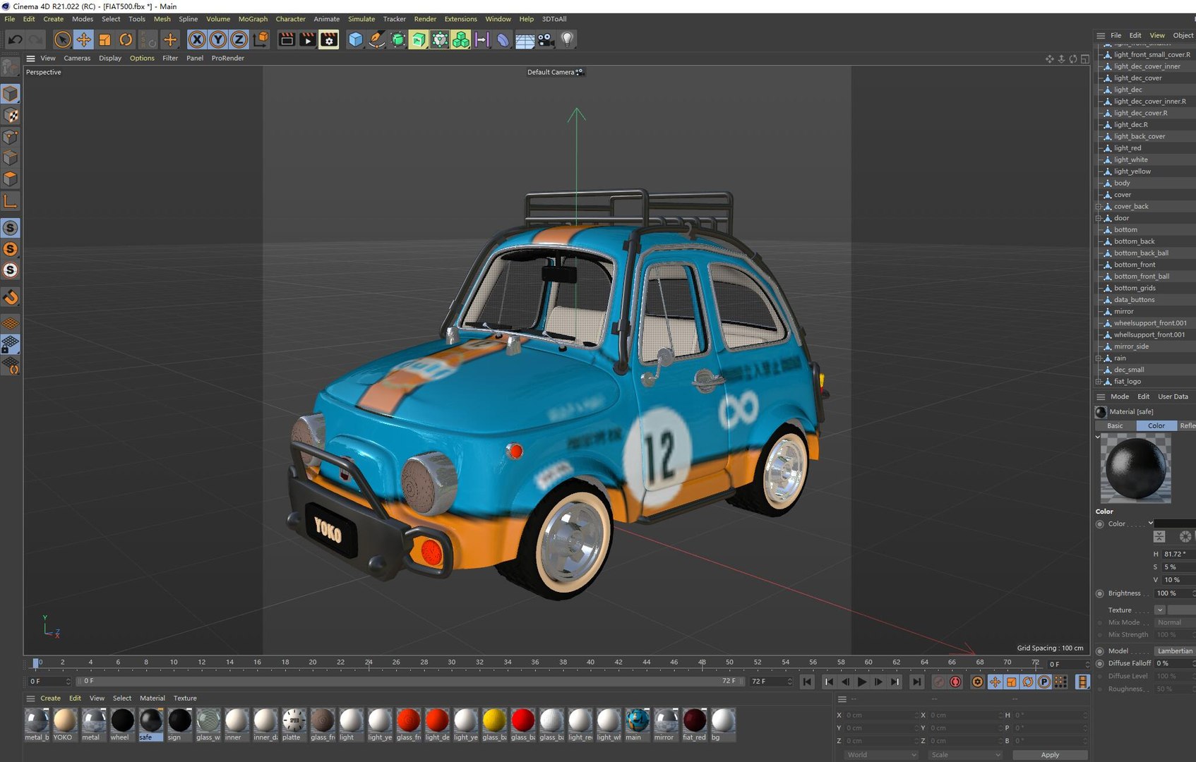 3D Cartoon-version FAIT 500 - TurboSquid 2212144
