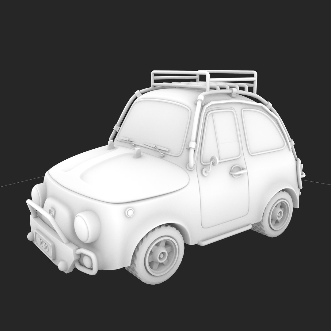 3D Cartoon-version FAIT 500 - TurboSquid 2212144