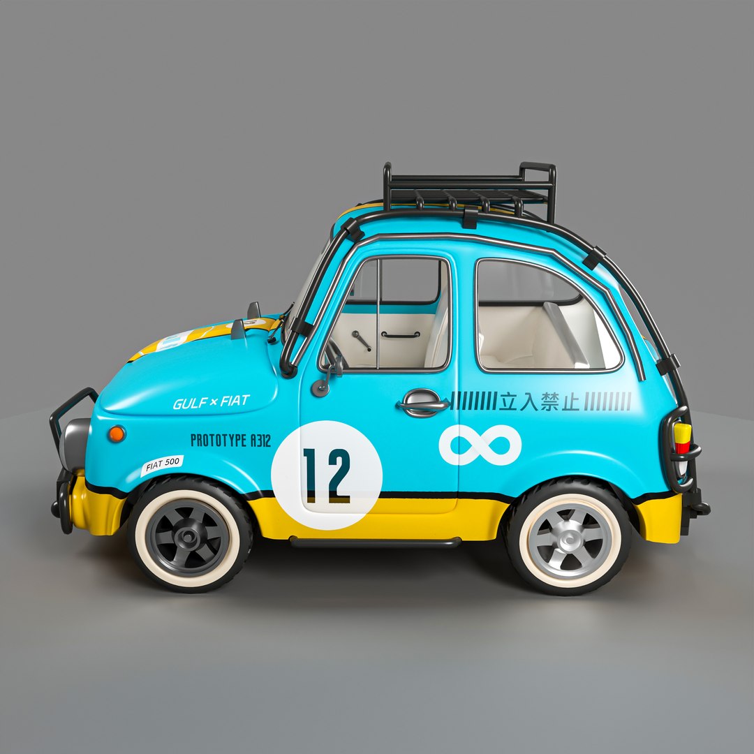 3D Cartoon-version FAIT 500 - TurboSquid 2212144
