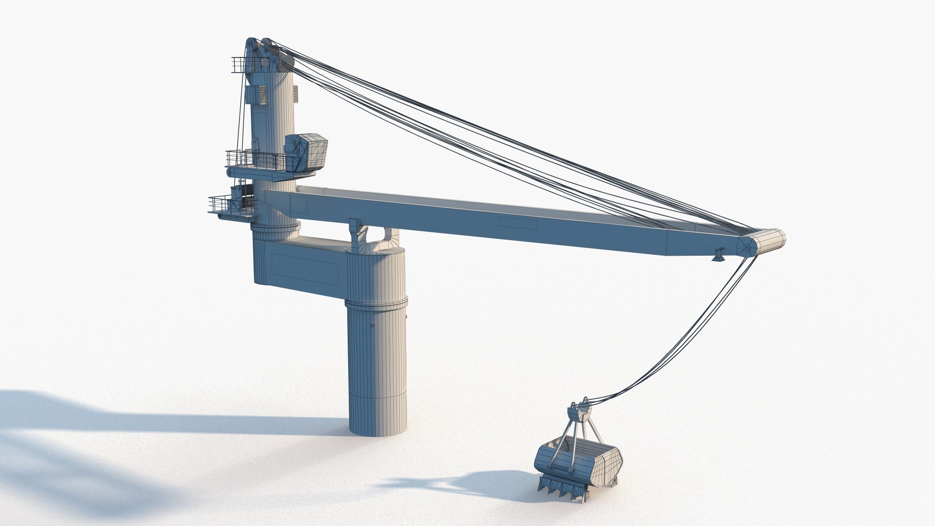 Crane For Commercial Cargo Ship 3D Model - TurboSquid 2423823