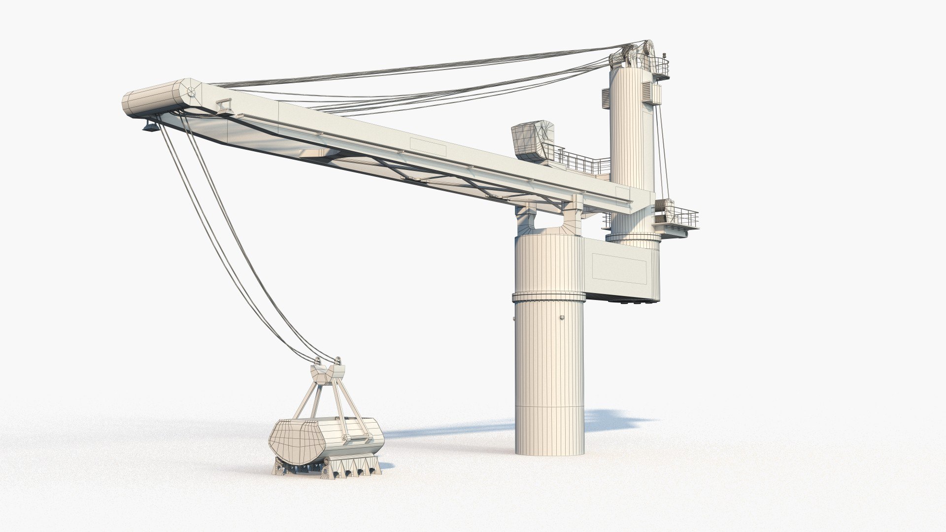 Crane For Commercial Cargo Ship 3D Model - TurboSquid 2423823