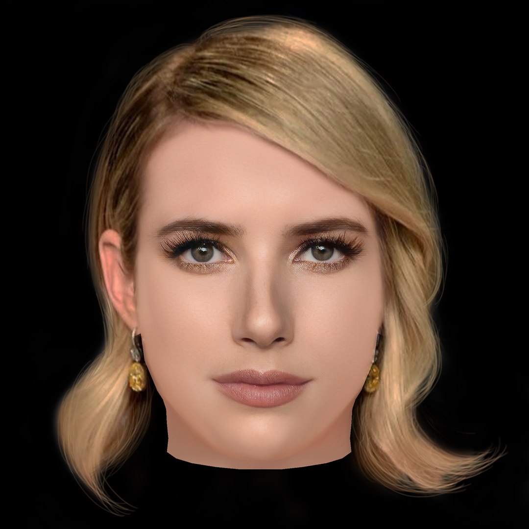 Emma Roberts Head - Low Poly Head For Game - No Hair 3D - TurboSquid ...