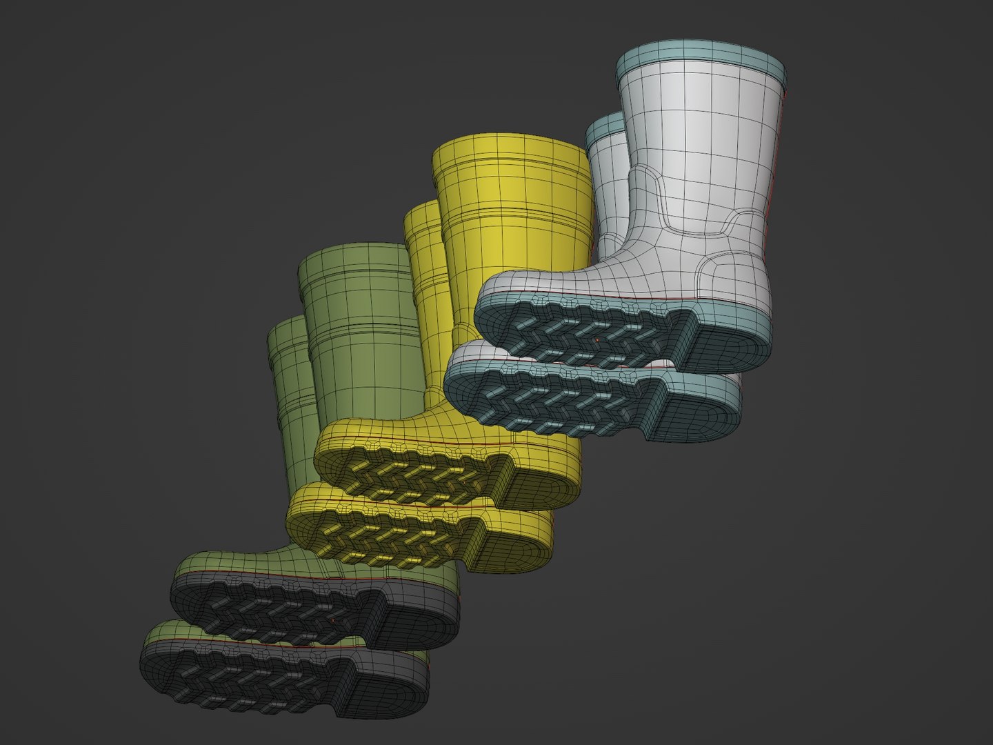 3D Rain And Children Boots Model - TurboSquid 1859020