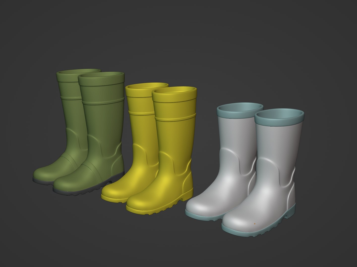 3D Rain And Children Boots Model - TurboSquid 1859020