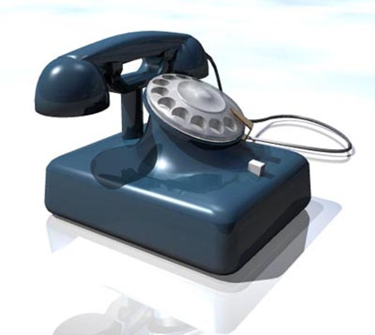 3d Model Old Style Phone