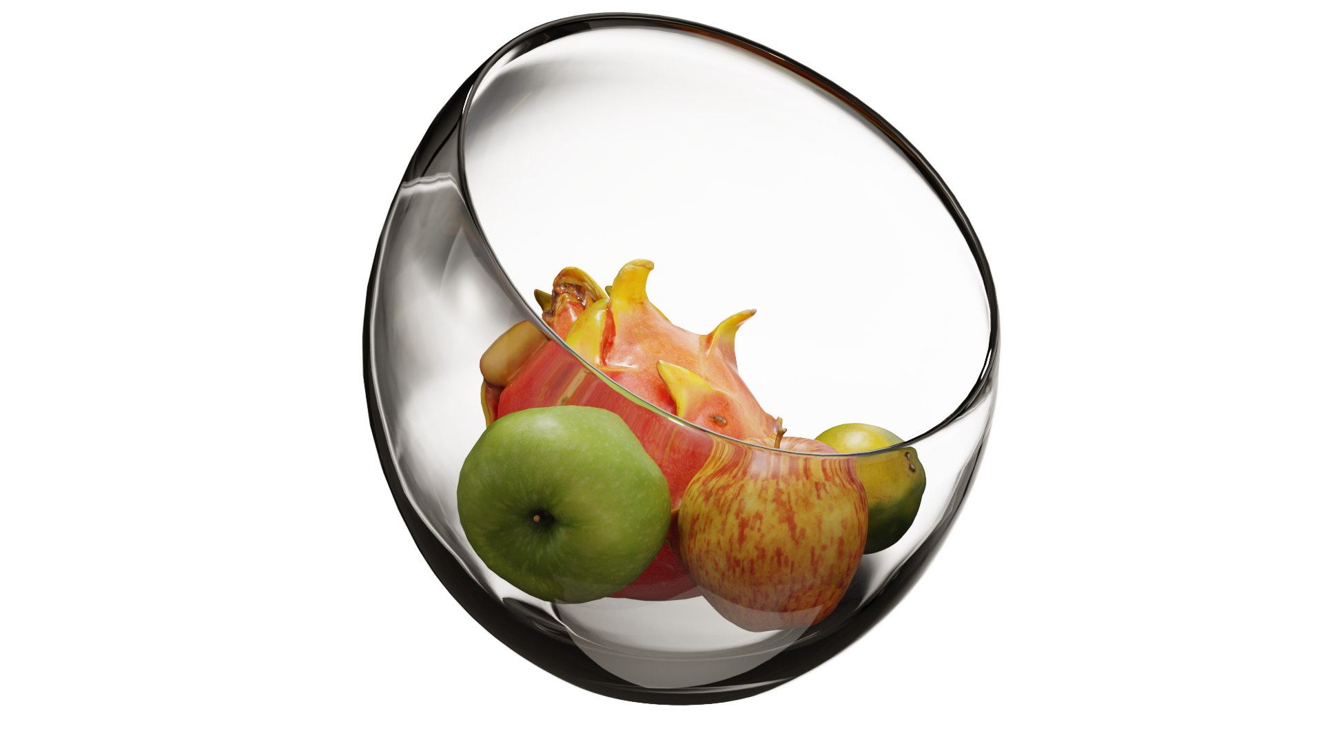 3D Large Slant Fruit Bowl Set 10 - TurboSquid 1950712