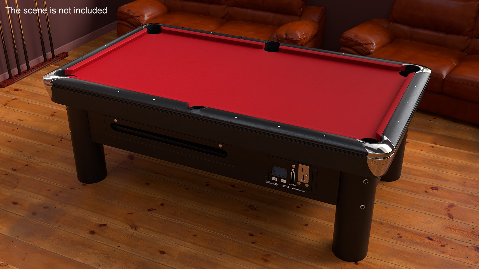 3D Pool Table Red Empty - TurboSquid 2217959