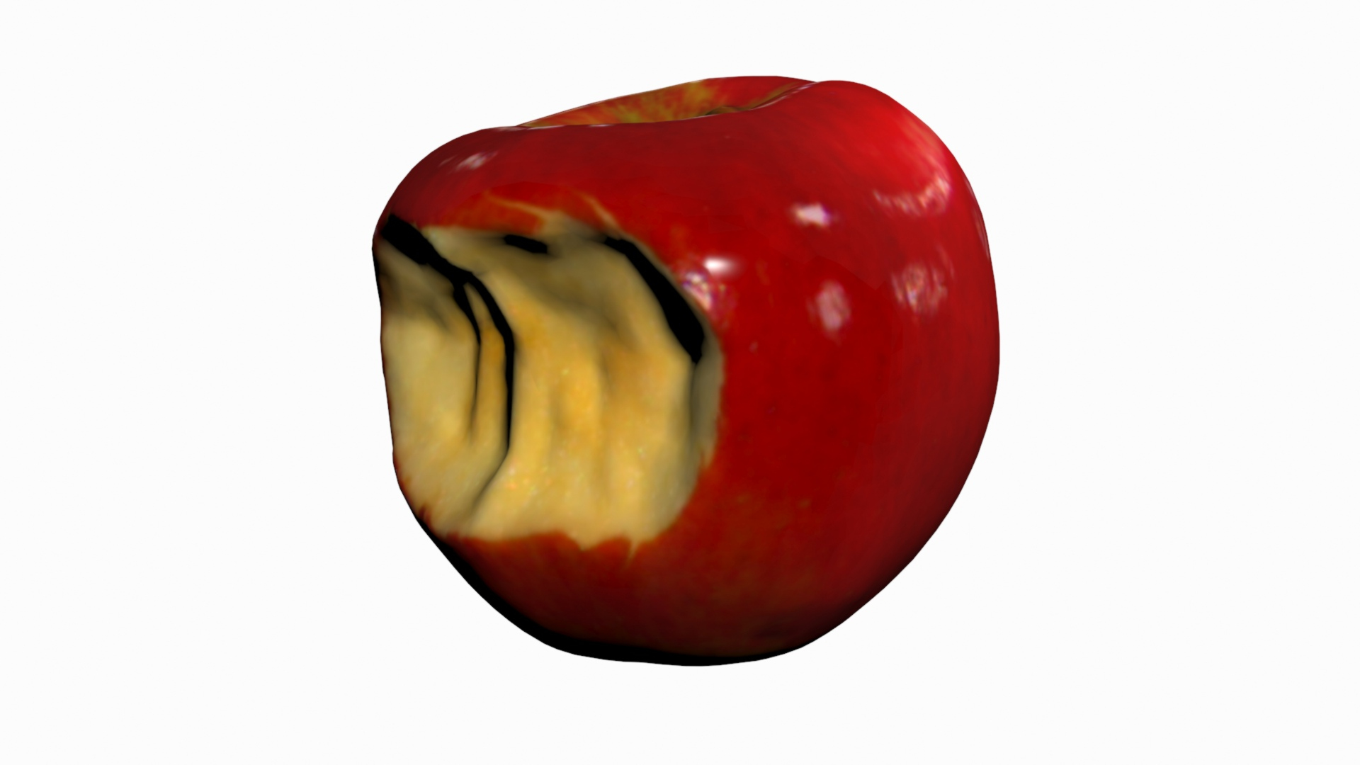 3D Bitten Apple - TurboSquid 1627338