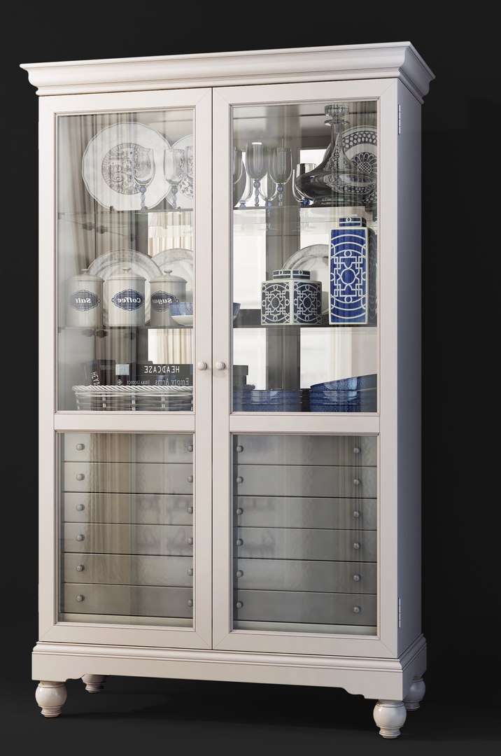 Display Cabinet Showcase Hampshire By Howard Miller Model - TurboSquid ...