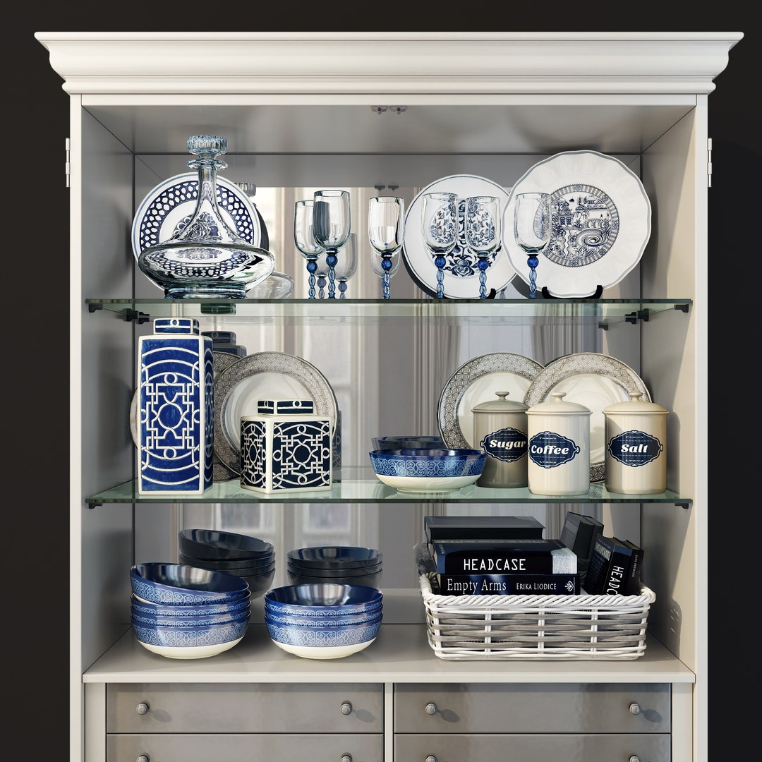 Display Cabinet Showcase Hampshire By Howard Miller Model - TurboSquid ...