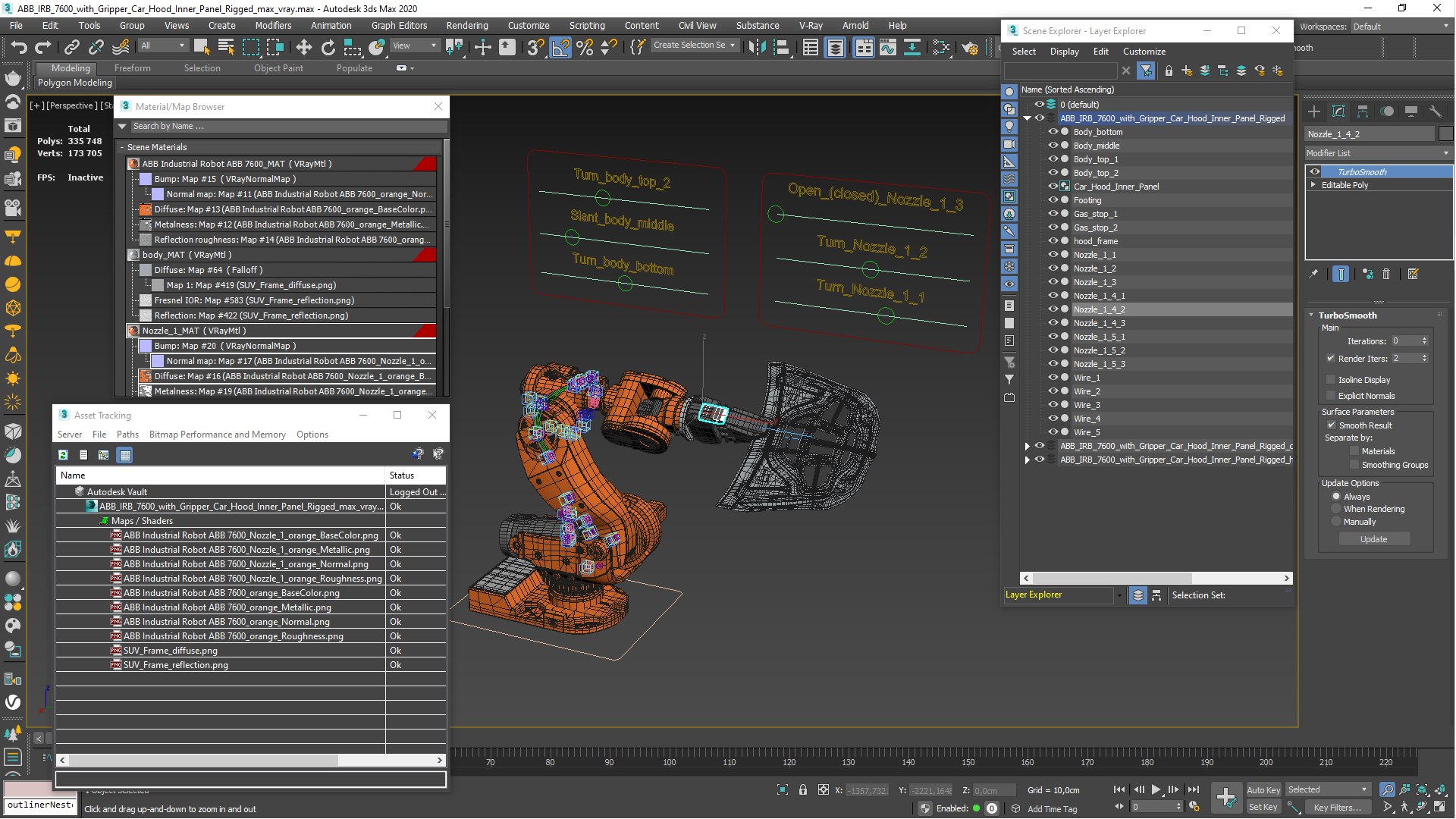 ABB IRB 7600 With Gripper Car Hood Inner Panel Rigged 3D - TurboSquid ...