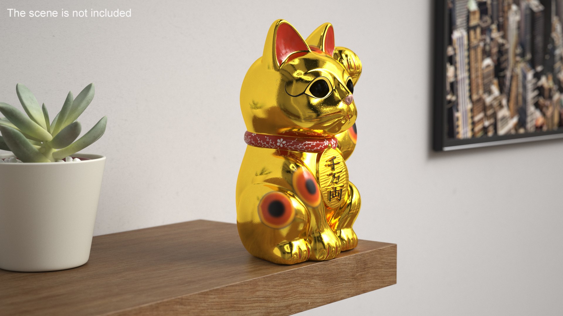 Traditional Japanese Maneki Neko Lucky Cat 3D Model - TurboSquid 2279314