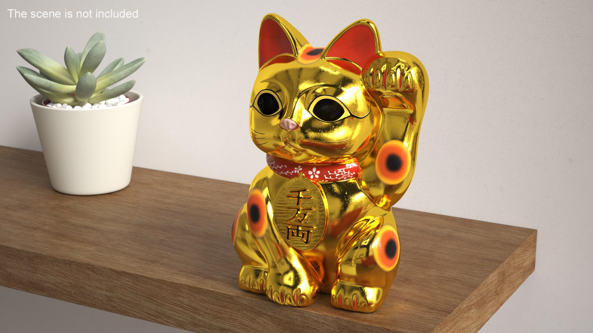 Traditional Japanese Maneki Neko Lucky Cat 3D Model - TurboSquid 2279314