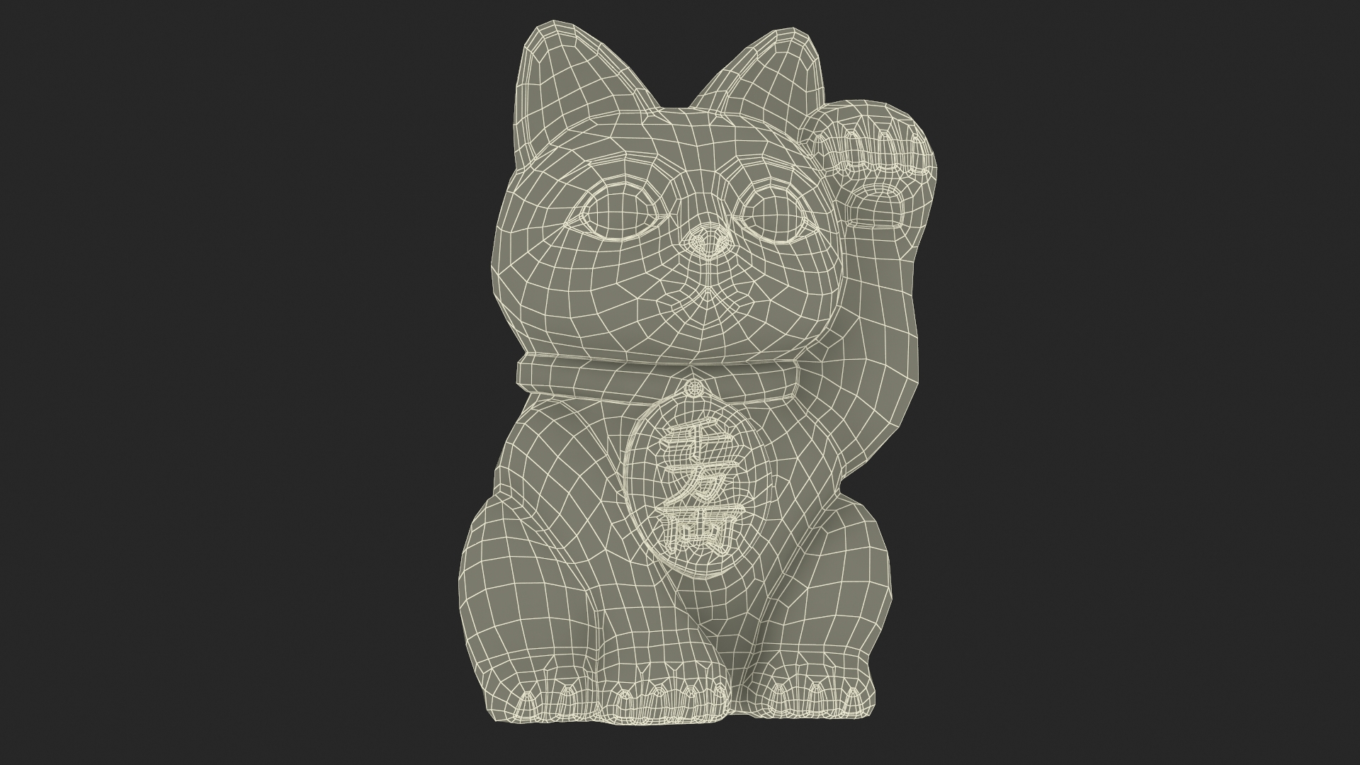 Traditional Japanese Maneki Neko Lucky Cat 3D Model - TurboSquid 2279314