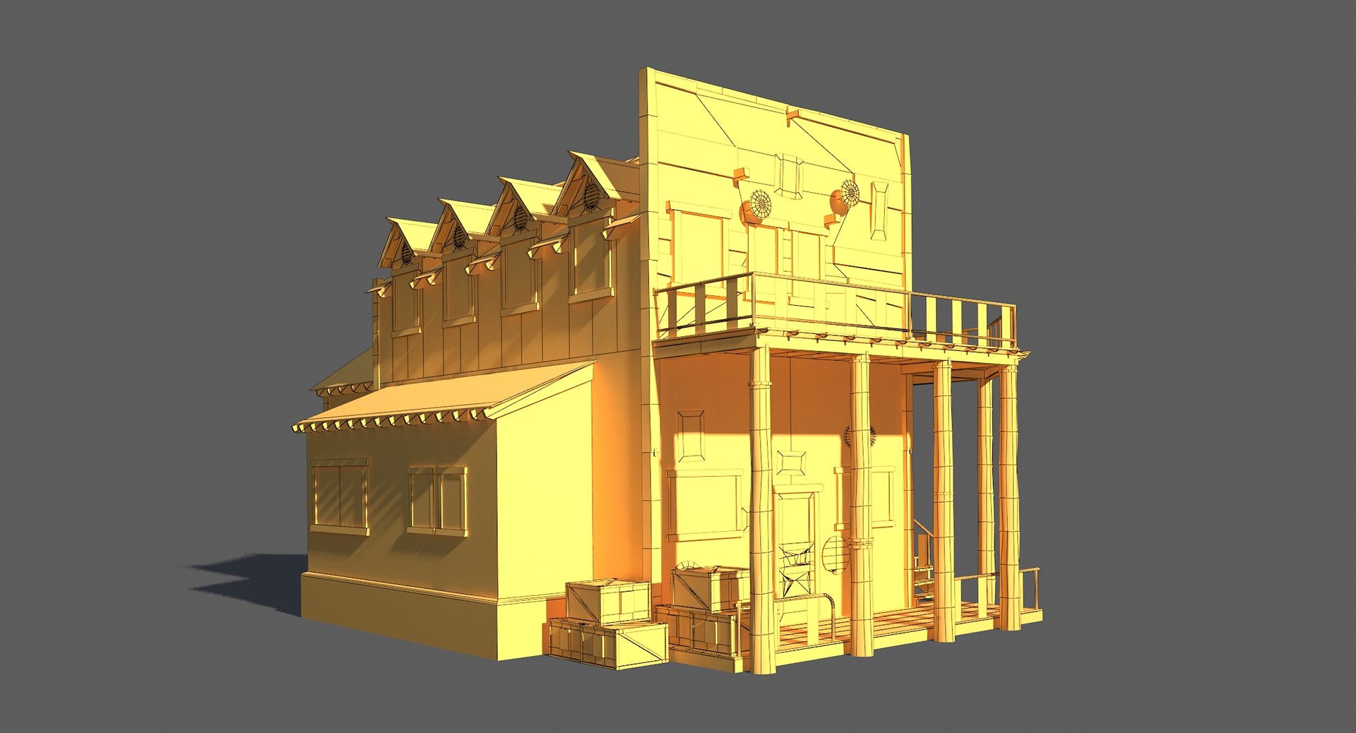 Building wild west 3D model - TurboSquid 1214597