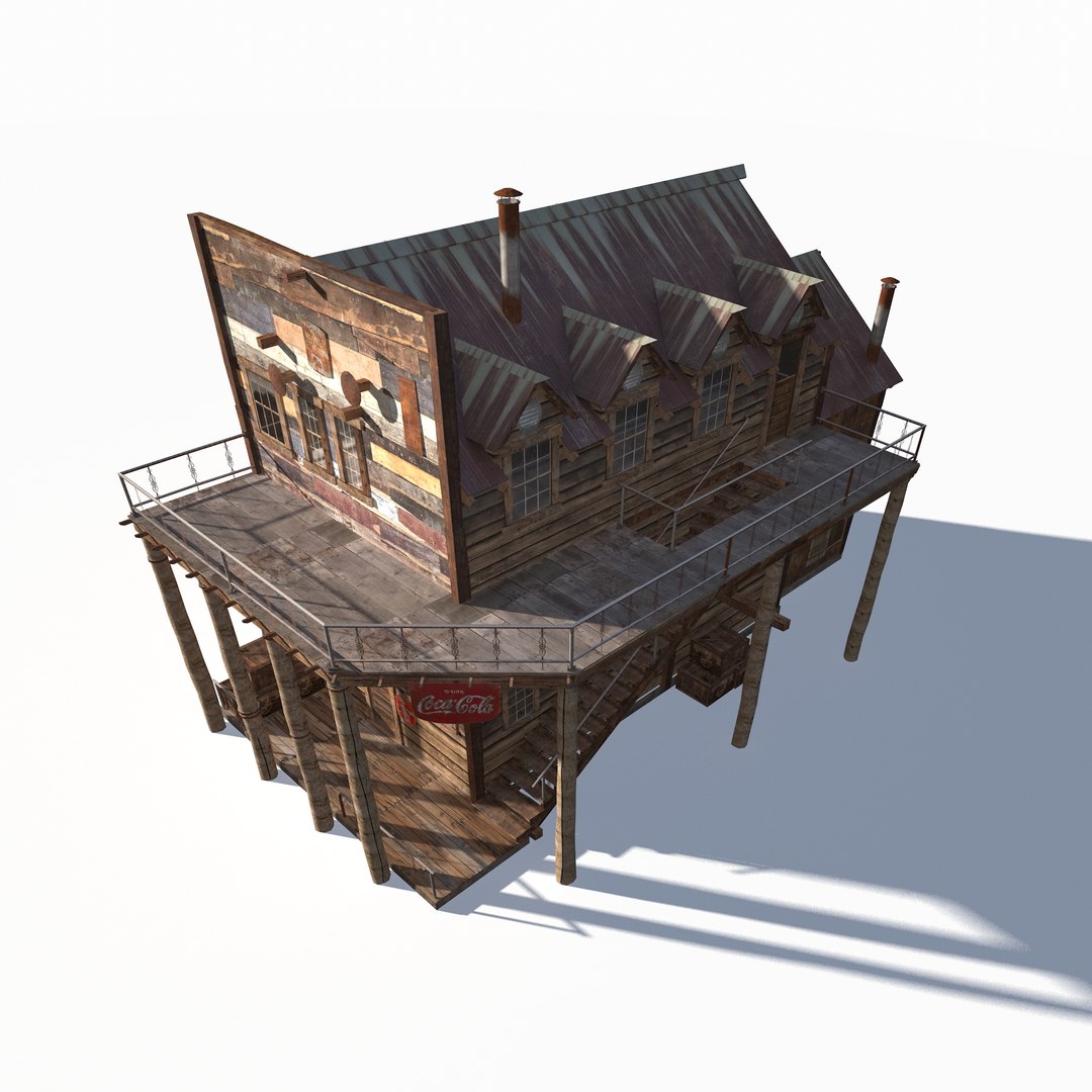Building wild west 3D model - TurboSquid 1214597