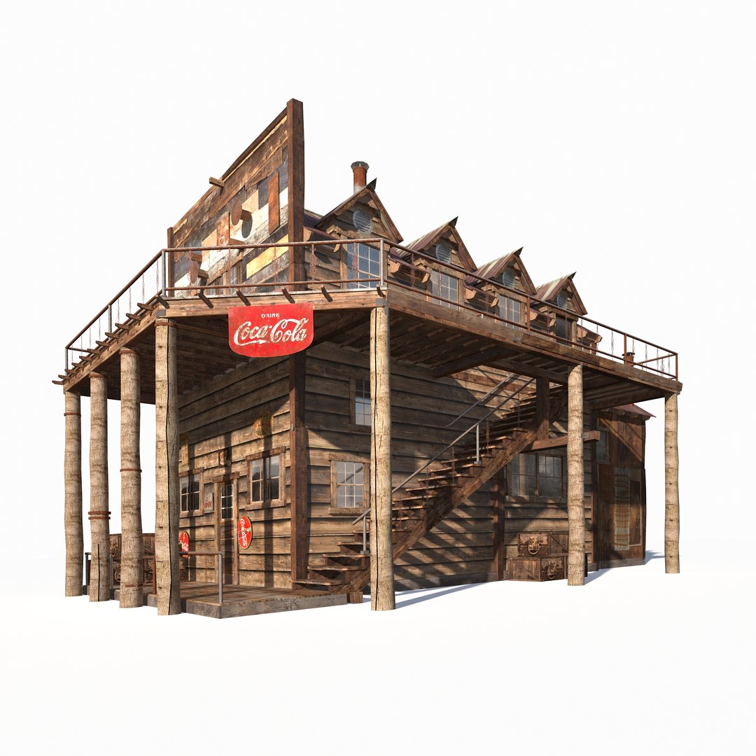 Building wild west 3D model - TurboSquid 1214597
