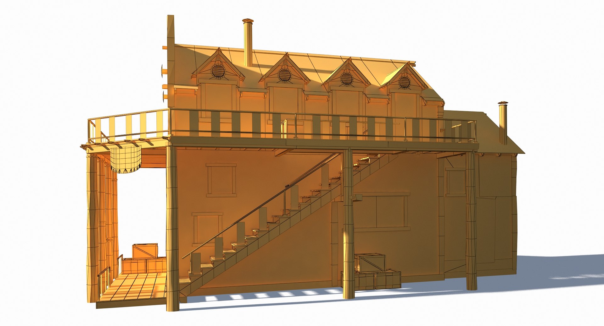 Building wild west 3D model - TurboSquid 1214597
