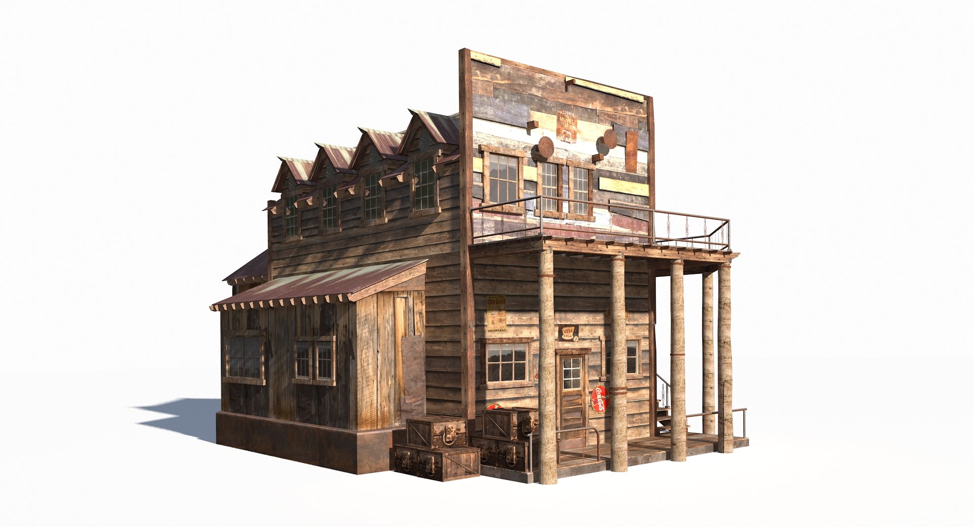 Building wild west 3D model - TurboSquid 1214597