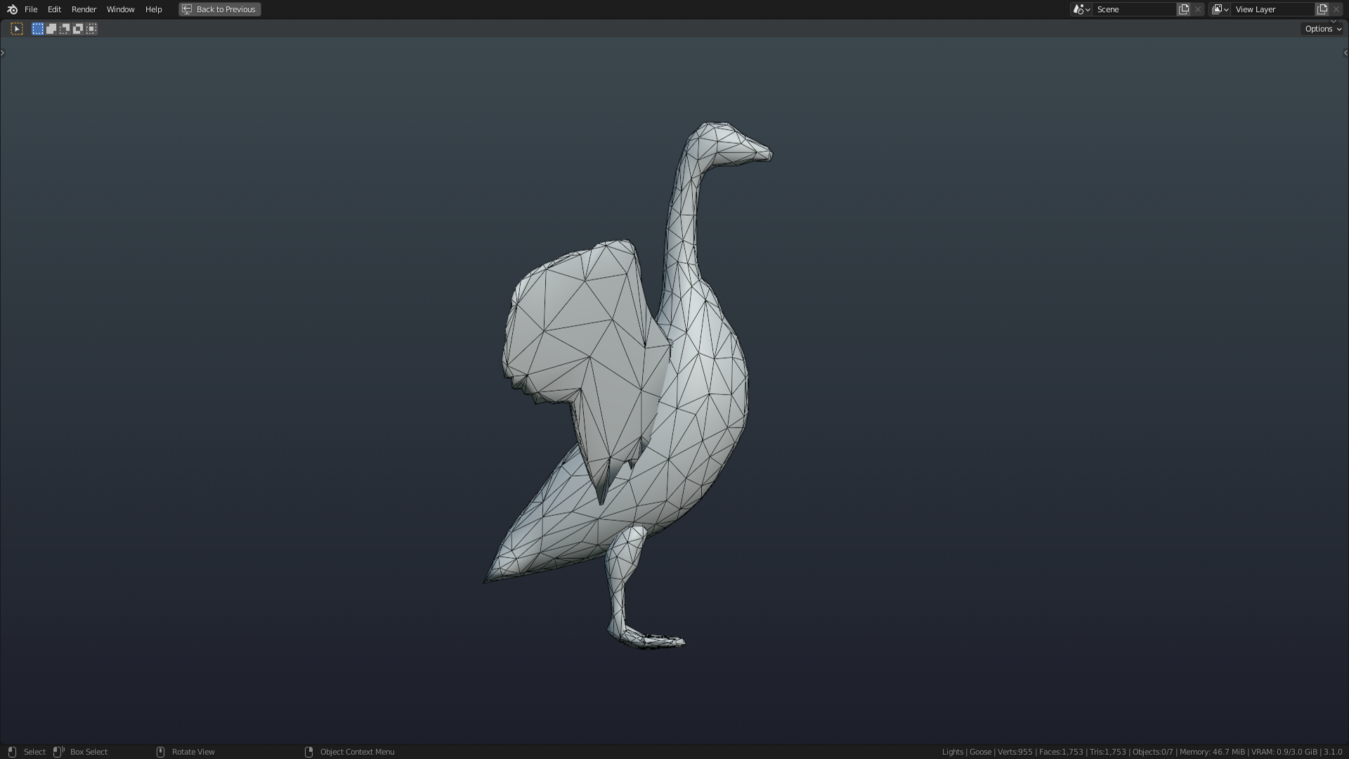 3D model Low Poly Goose Rigged With Realistic Texture - TurboSquid 1875964