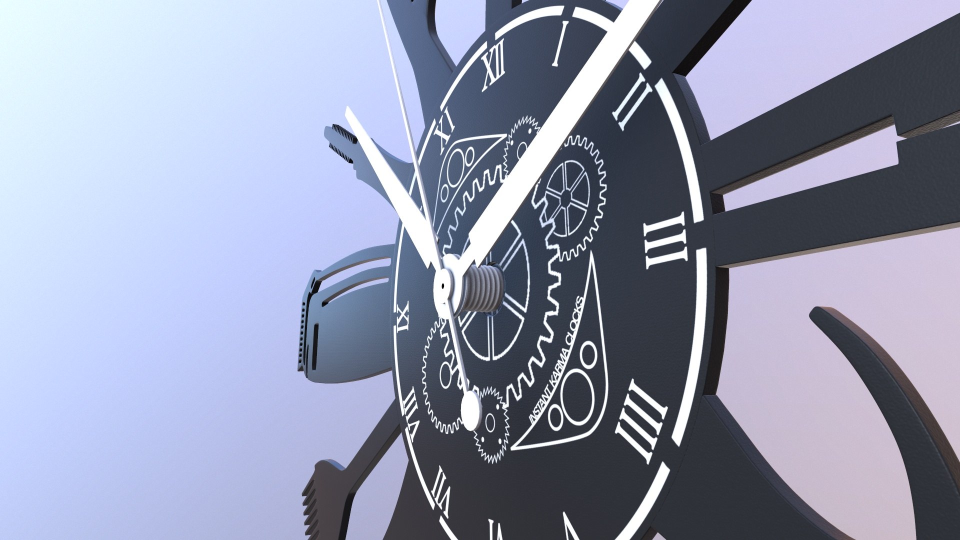Barber Tool Theme Wall Clock model - TurboSquid 2153716