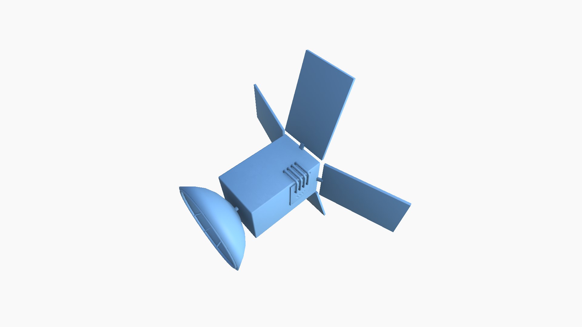 3D Model Satellite G05 Steel Blue - SciFi Space Design - TurboSquid 2226324