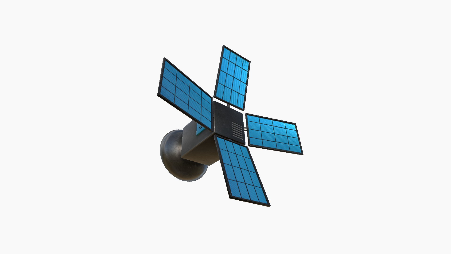 3D Model Satellite G05 Steel Blue - SciFi Space Design - TurboSquid 2226324