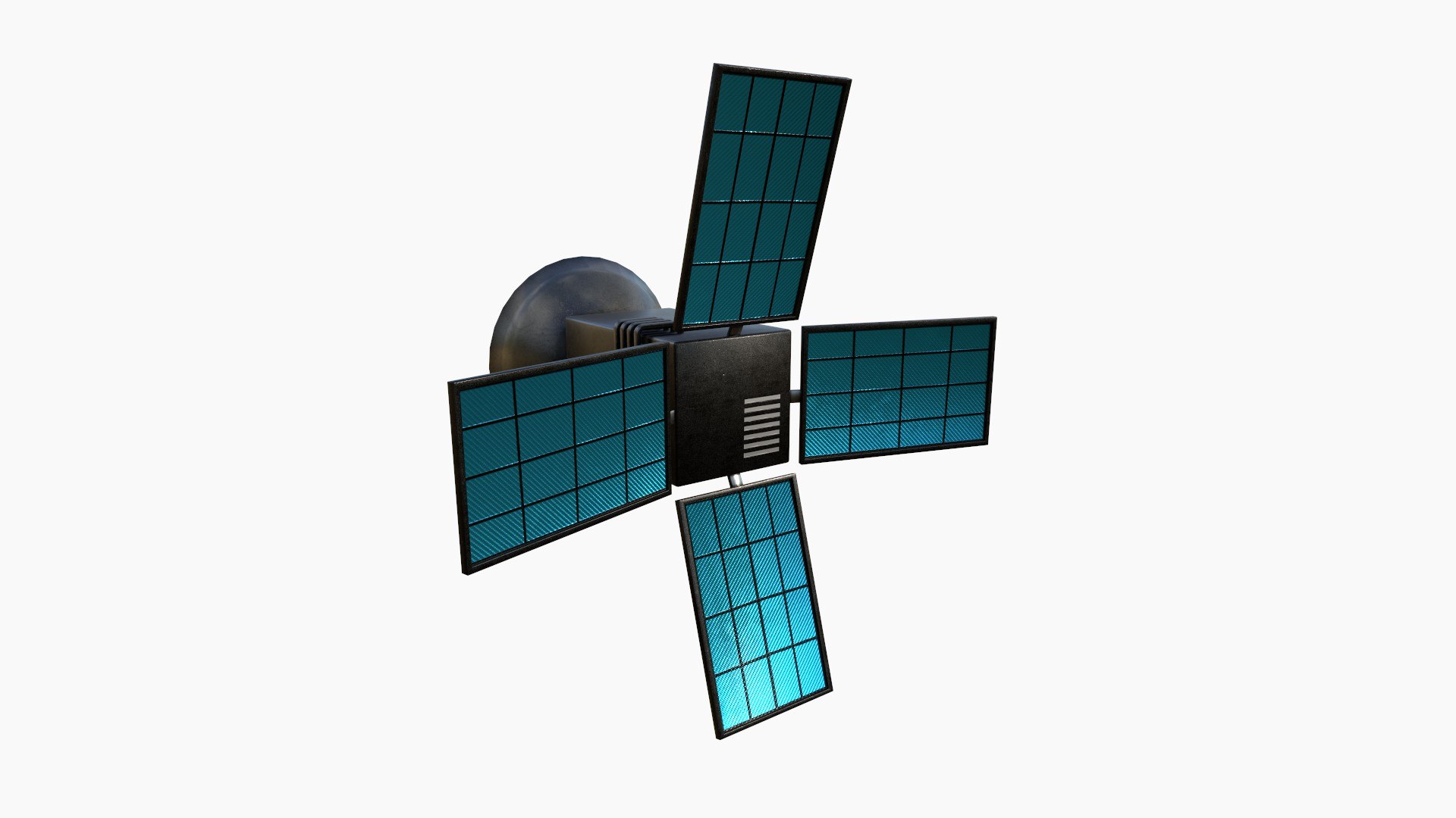 3D Model Satellite G05 Steel Blue - SciFi Space Design - TurboSquid 2226324