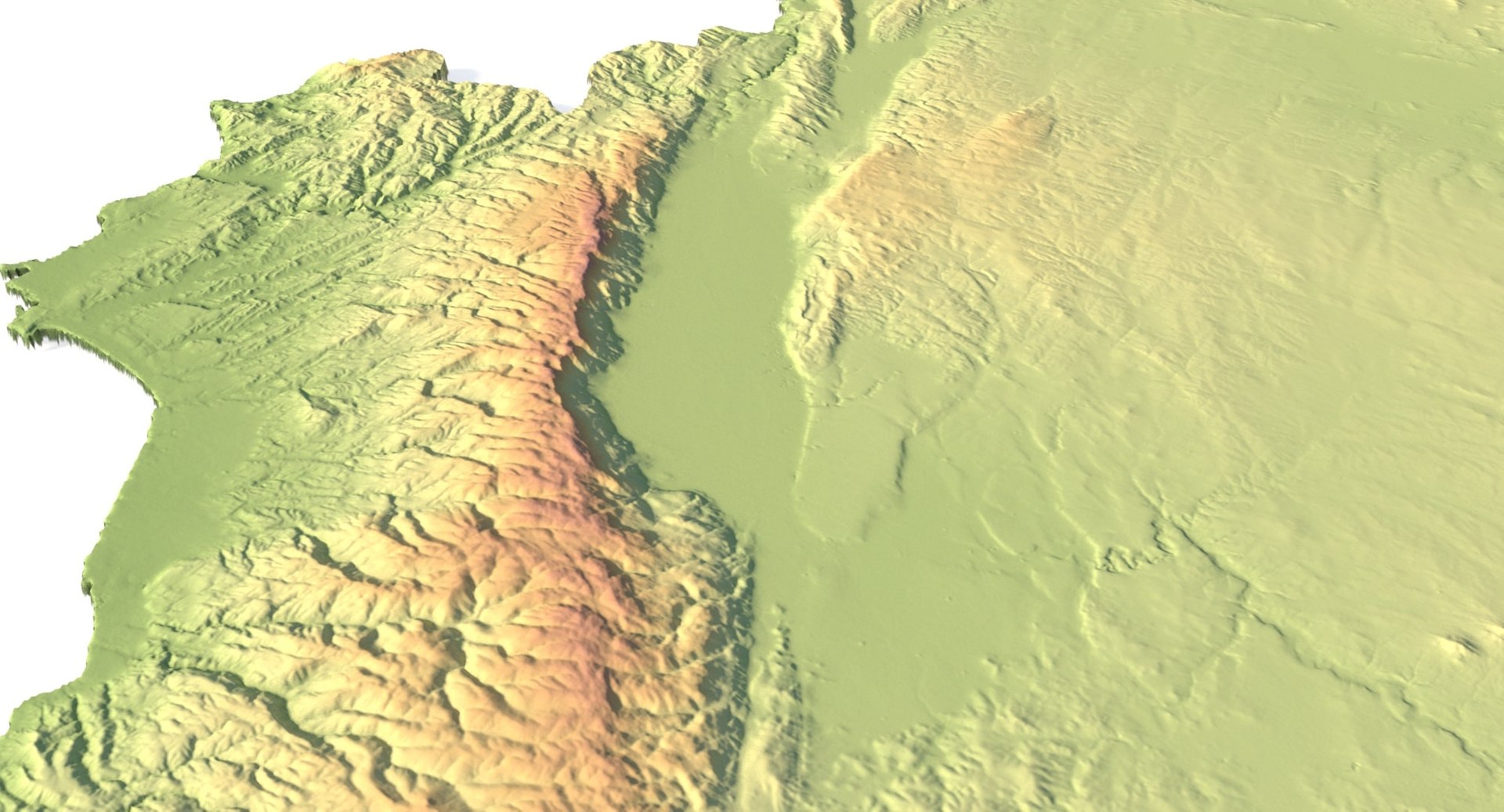 Syria Terrain 3D Map 3D model - TurboSquid 2095282