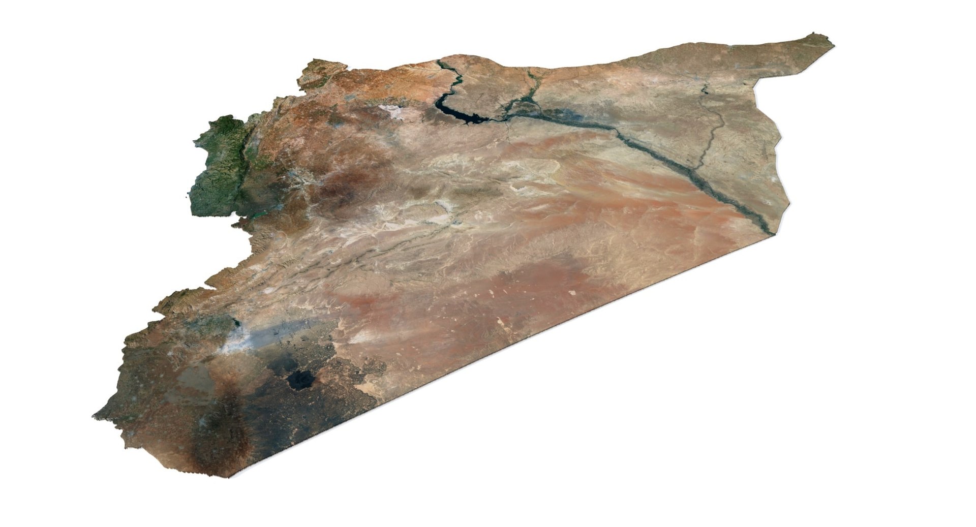 Syria Terrain 3D Map 3D model - TurboSquid 2095282