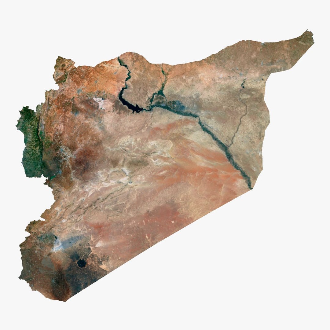 Syria Terrain 3D Map 3D model - TurboSquid 2095282