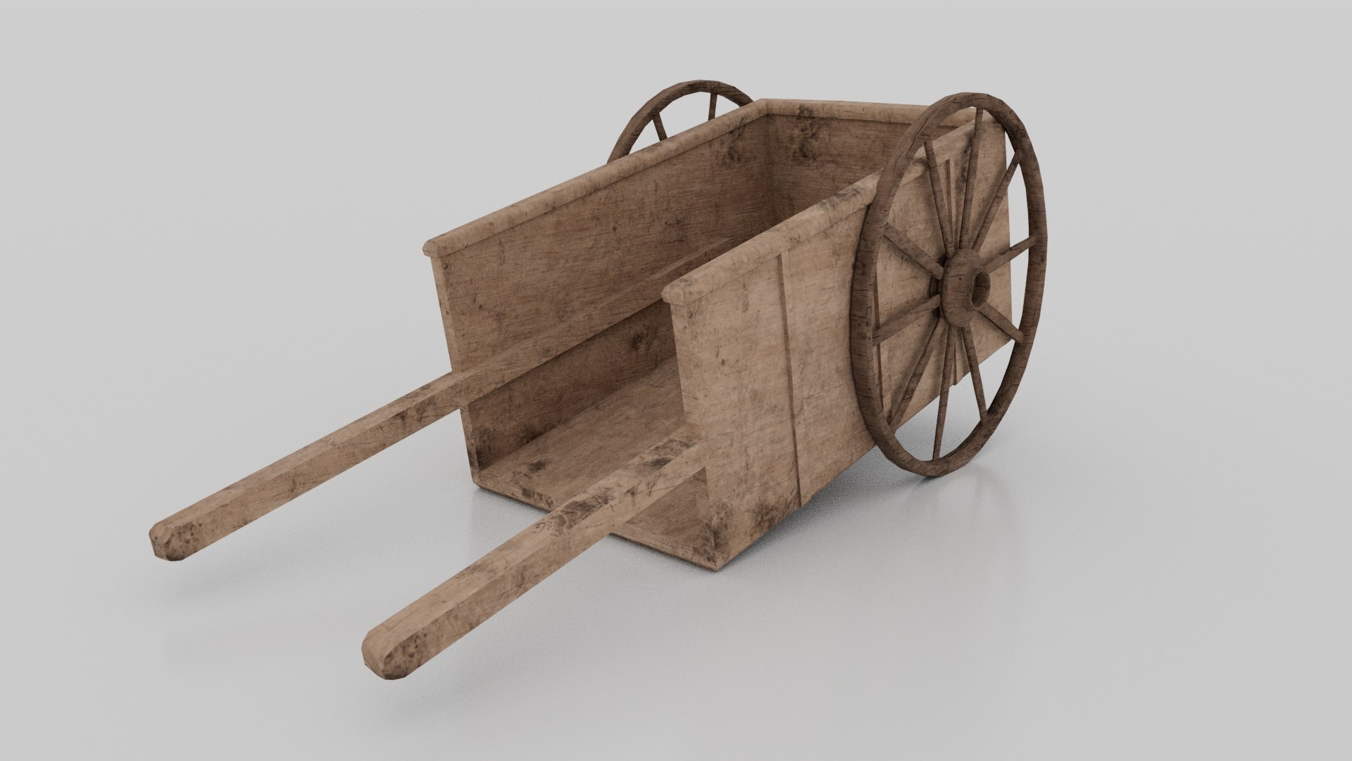 Woodenwheeledcart 3D Model - TurboSquid 2096533
