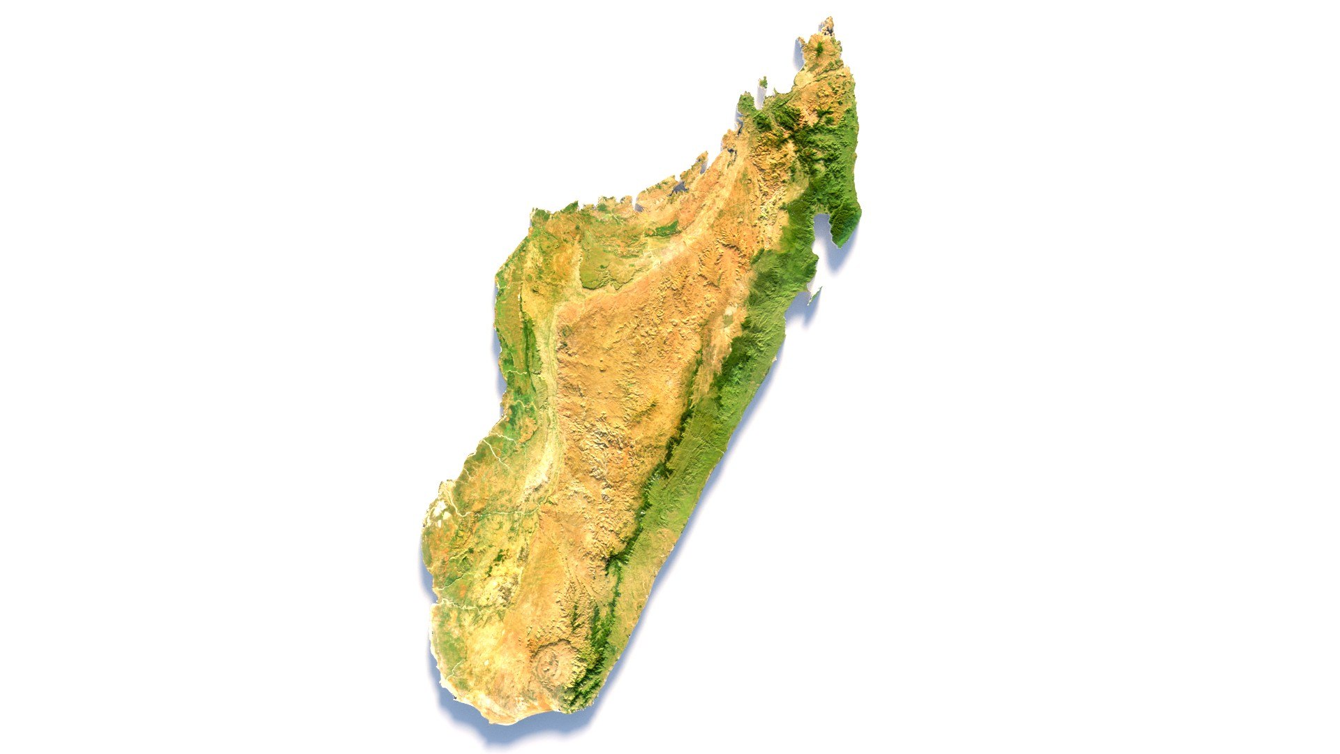 3D Model Madagascar Madagasikara Terrain Map - TurboSquid 2336521