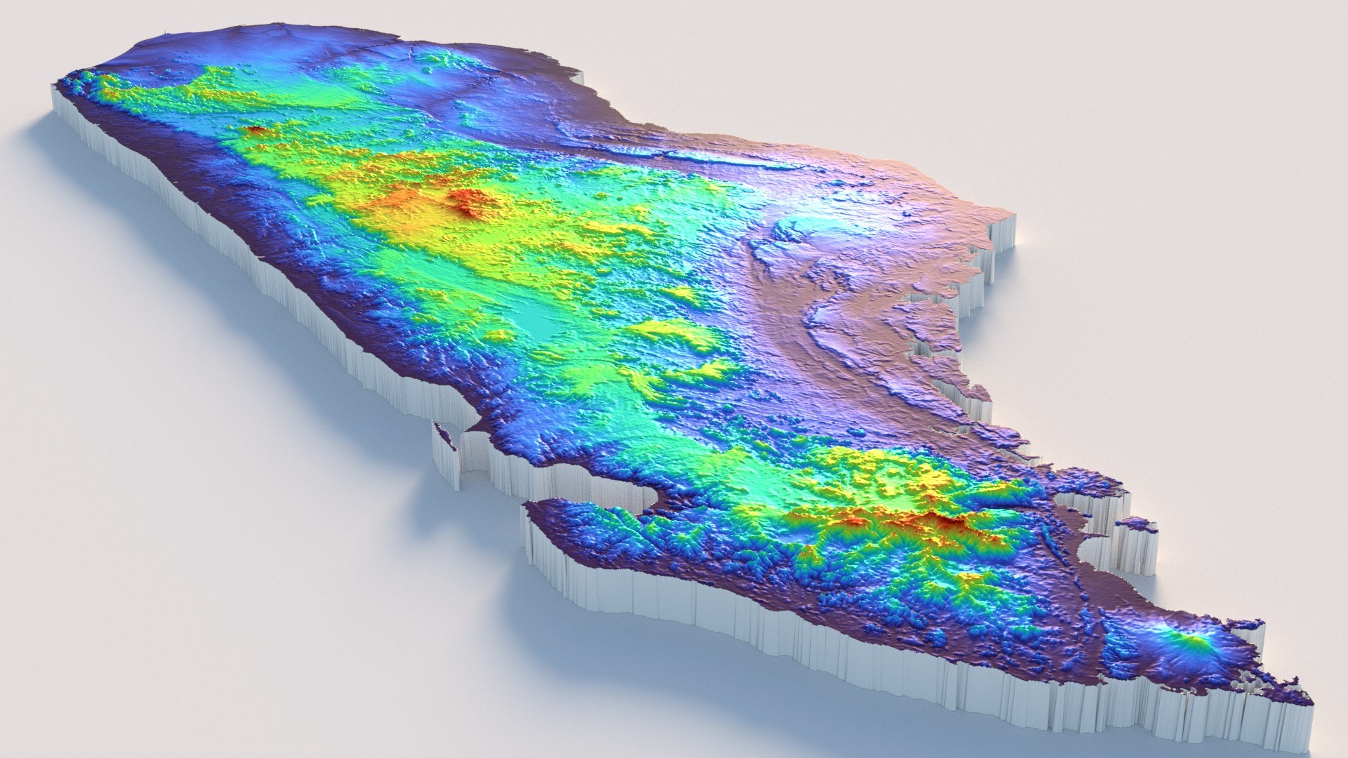 3D Model Madagascar Madagasikara Terrain Map - TurboSquid 2336521