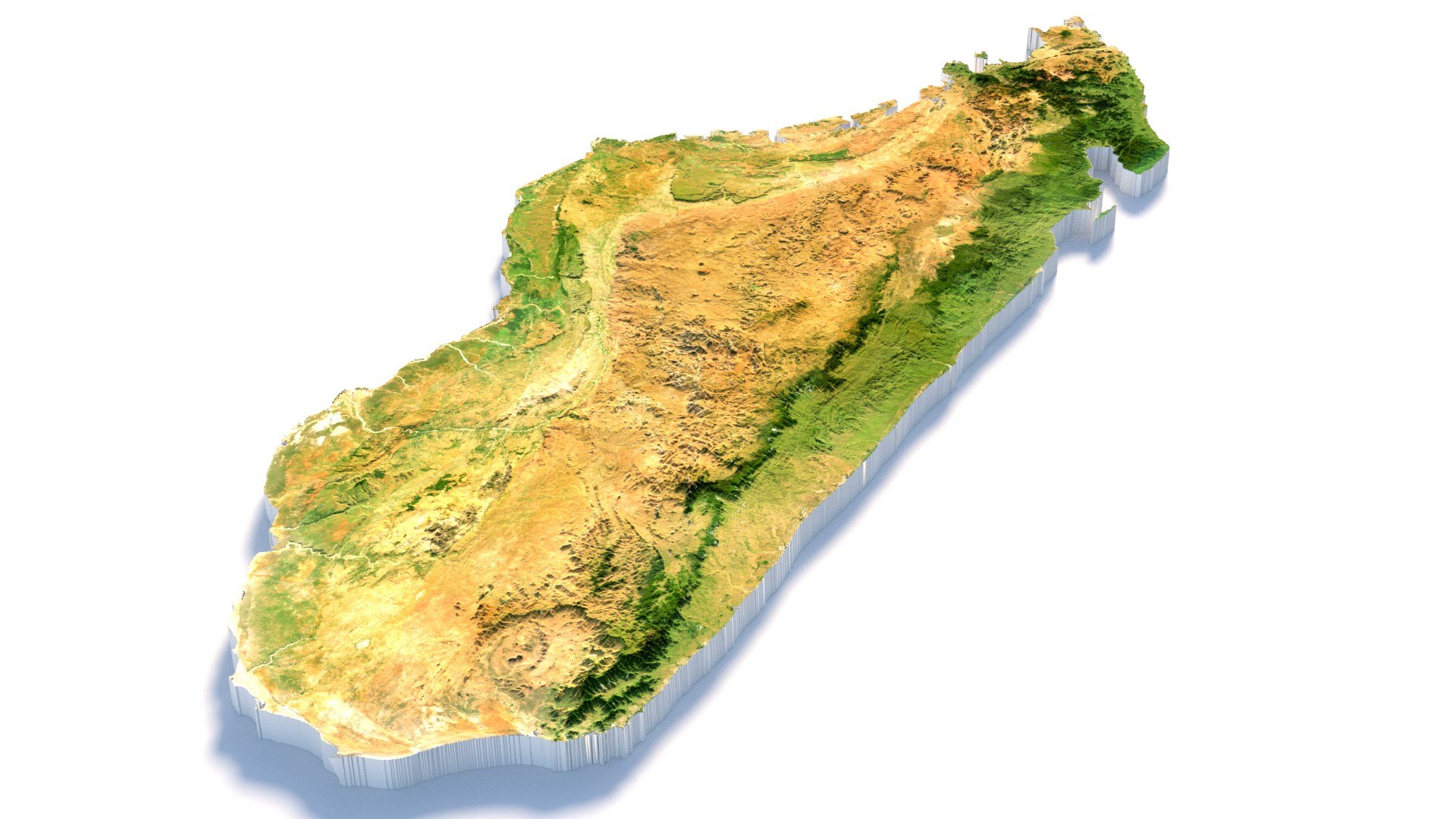 3D Model Madagascar Madagasikara Terrain Map - TurboSquid 2336521