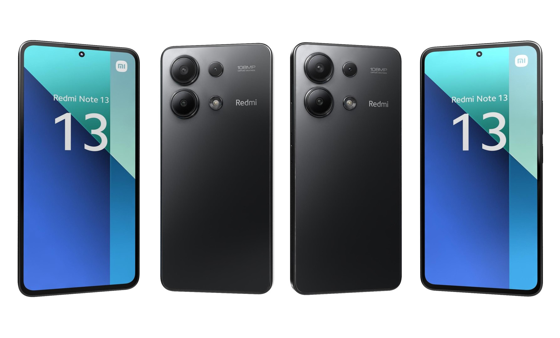 Xiaomi Redmi Note 13 4G Black 3D Model - TurboSquid 2180753