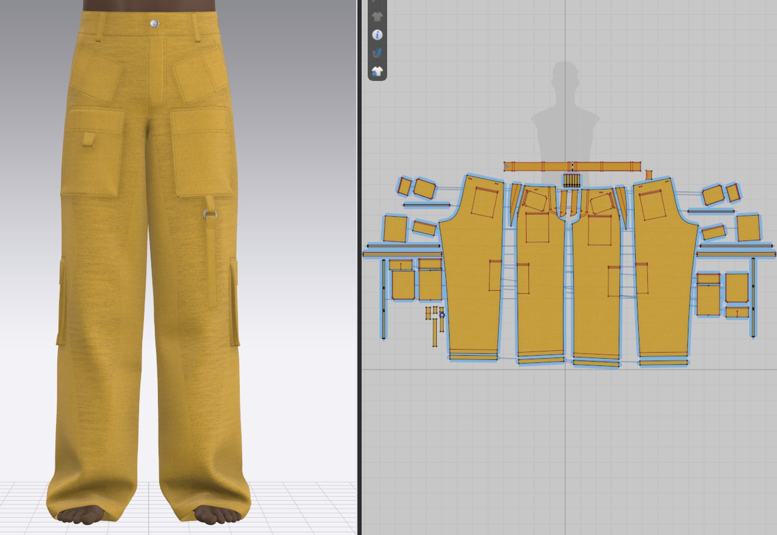 Oversize Cargo Pant 3D Model - TurboSquid 2250184