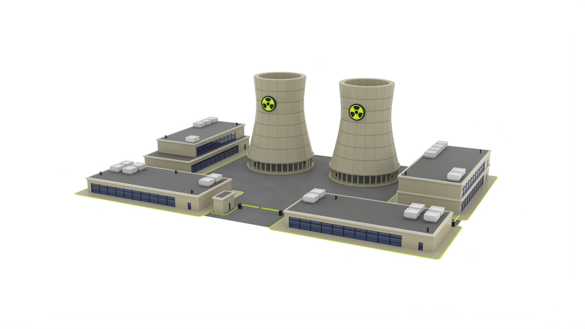 3D Nuclear Power Plant Building - TurboSquid 2378700