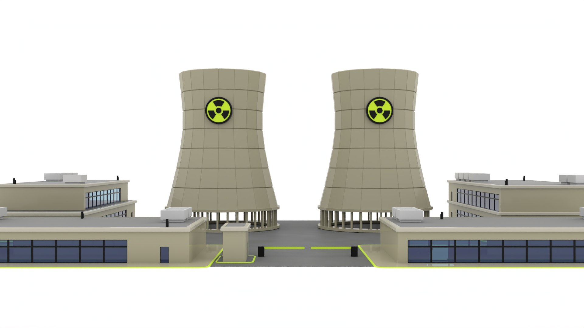 3D Nuclear Power Plant Building - TurboSquid 2378700