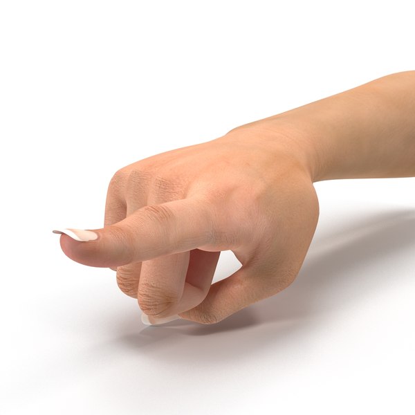 3d 3ds female hand 2 finger