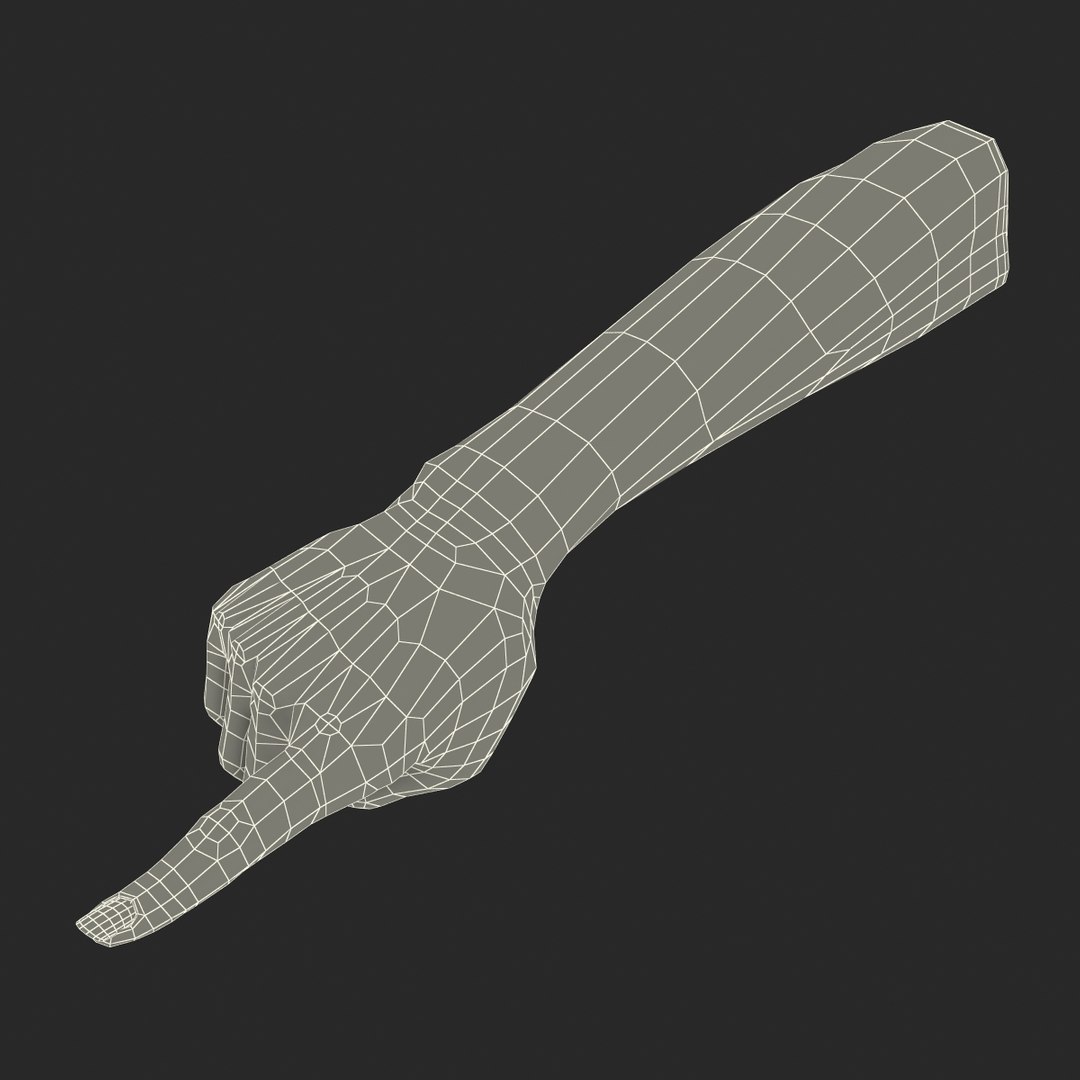 3d 3ds female hand 2 finger